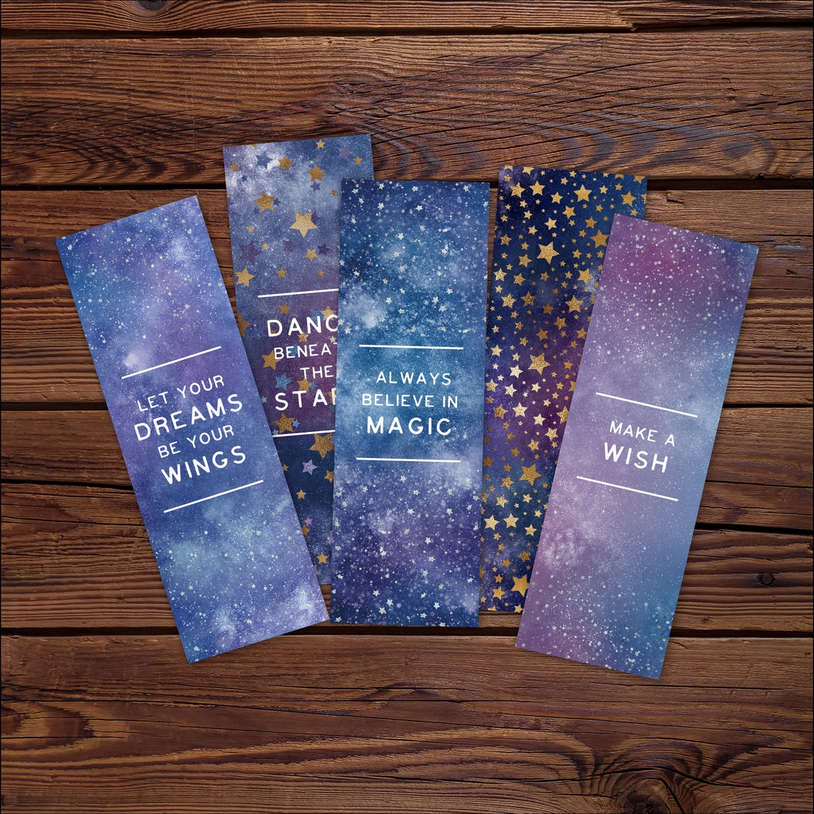 Star Galaxy Printable Bookmarks Motivational Gifts for - Etsy