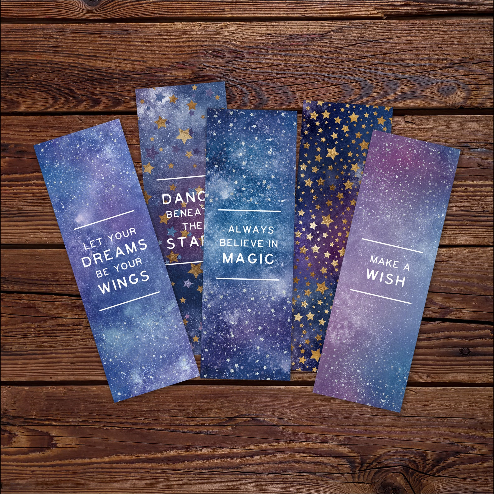Star Galaxy Printable Bookmarks Motivational Gifts for - Etsy
