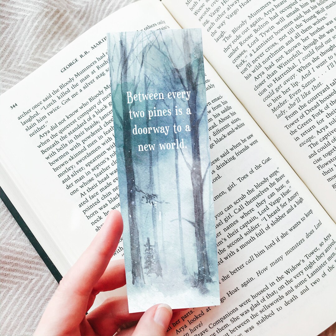 Forest Printable Bookmark With Quote, Watercolor Bookmark for Books ...