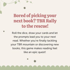 Printable TBR Board Game With Reading Prompts, Reading Challenge ...