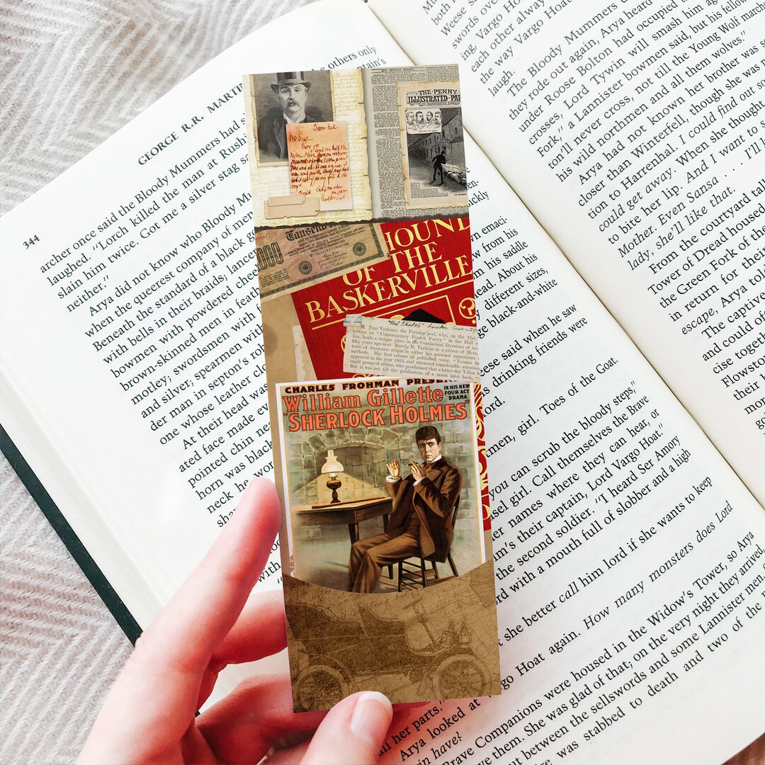 Sherlock Holmes Bookmark Printable, Literary Bookmark Gifts for Readers ...