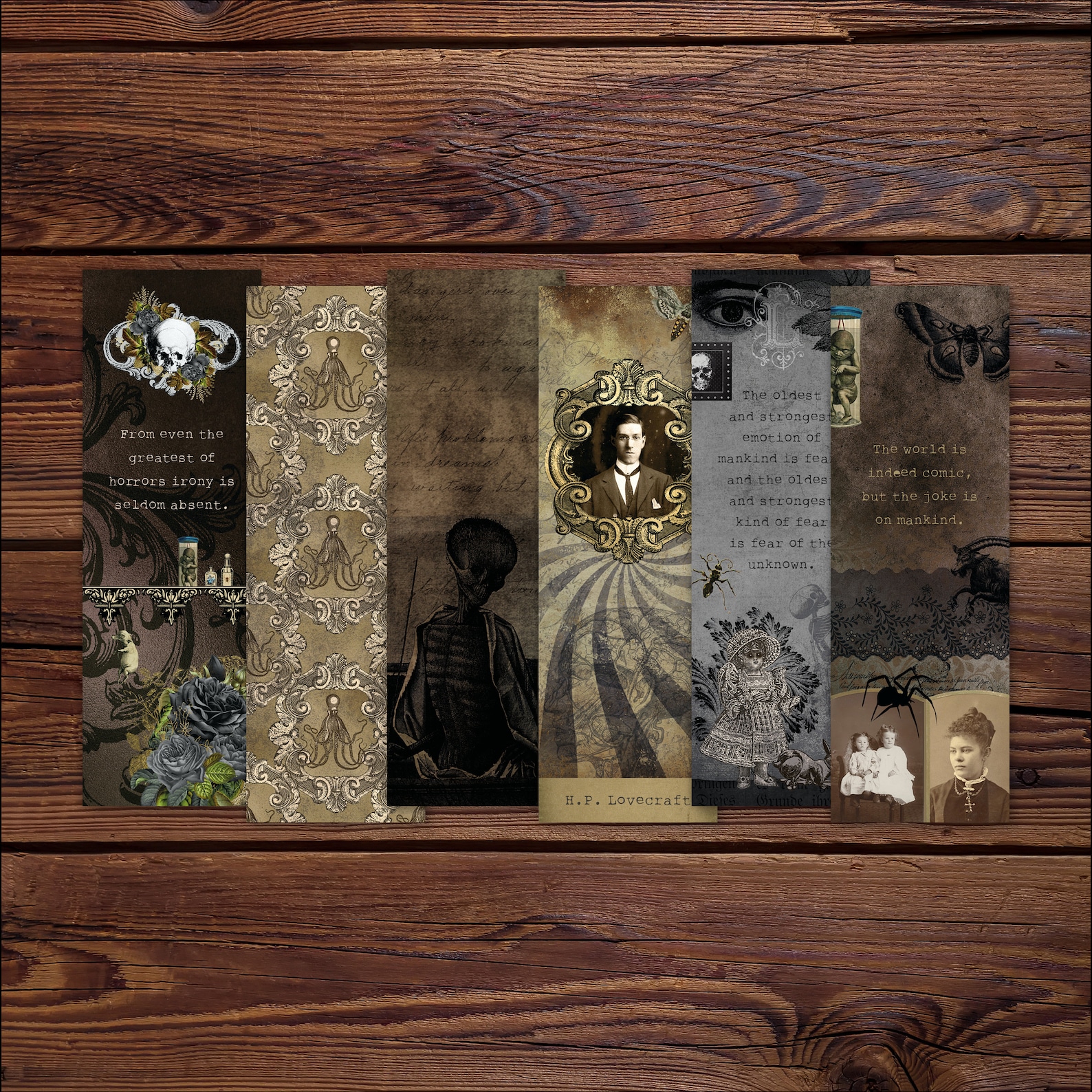 Lovecraft Printable Bookmark Set Macabre Horror Gifts - Etsy Canada
