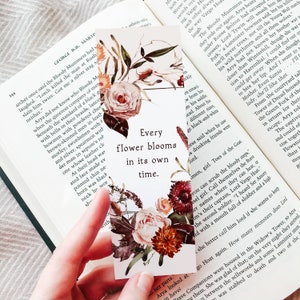 Printable Bookmarks With Inspirational Quotes, Floral Bookmark Set ...