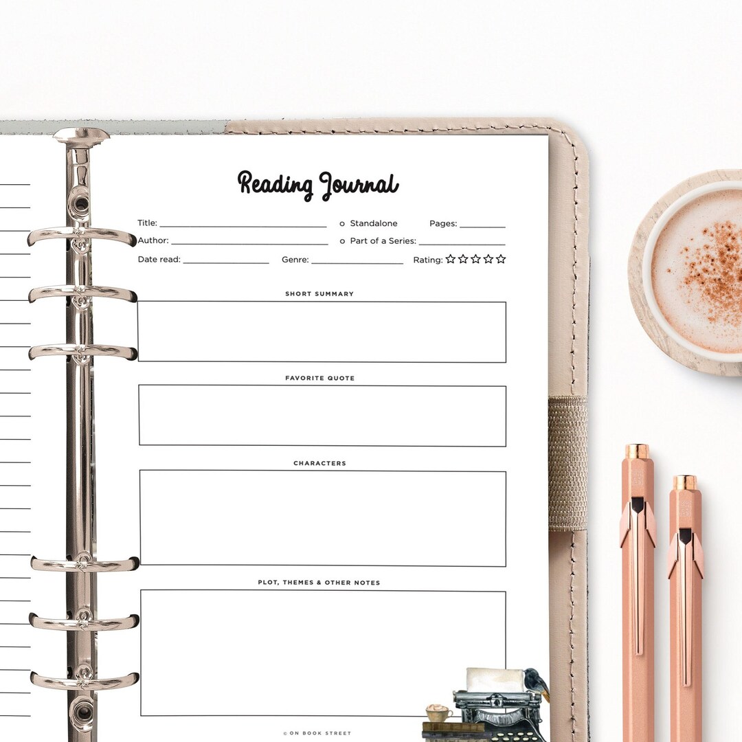 Printable Reading Journal Page PDF DOWNLOAD - Etsy