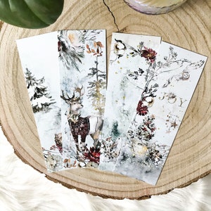 Christmas Bookmark Set, Printable Bookmarks for Readers, Woodland ...
