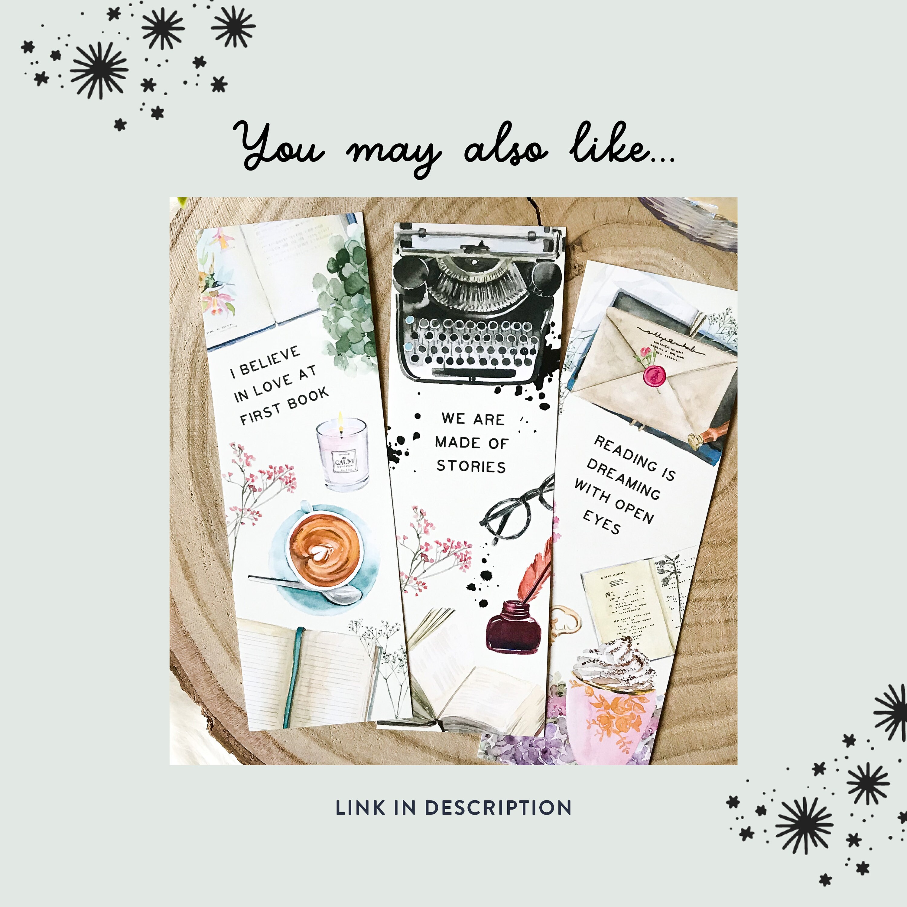 Typewriter Bookmark Writer Gifts, Printable Bookmark With Quote, Author ...