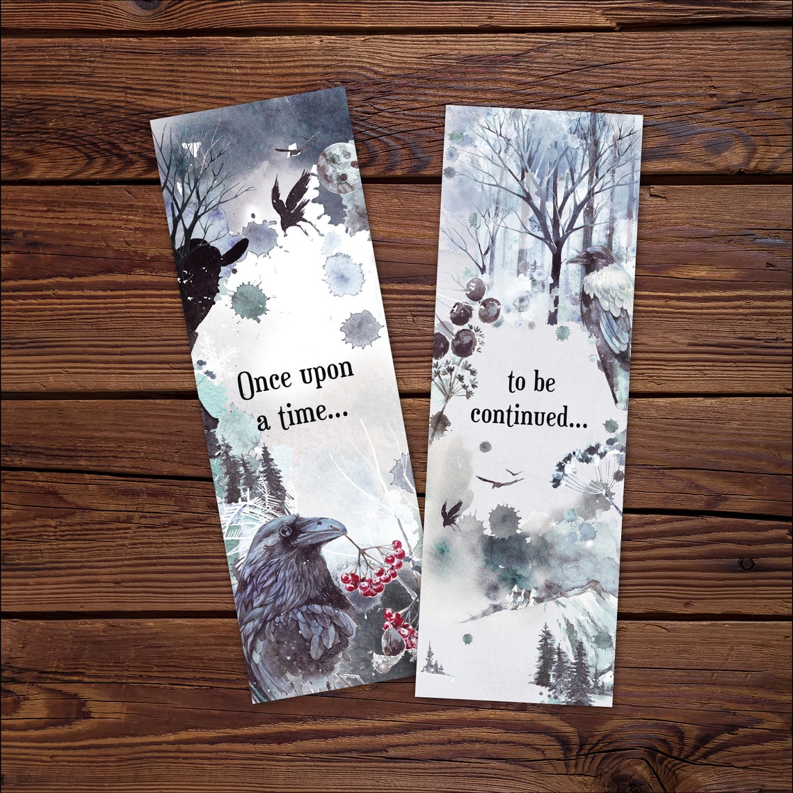 Raven Printable Bookmarks Once Upon a Time Fantasy Gifts for | Etsy