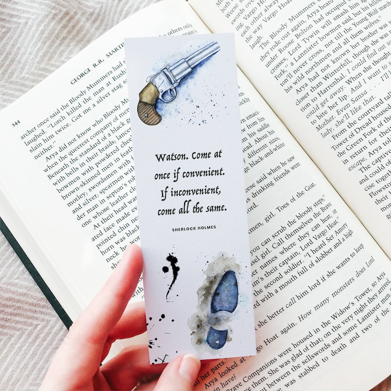 Sherlock Holmes Bookmark Set, Printable Bookmarks Sherlock Holmes Gift ...