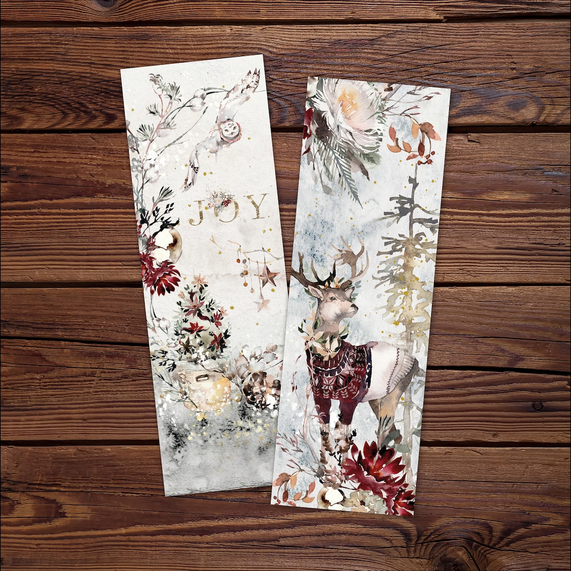 Christmas Bookmark Set Printable Bookmarks for Readers - Etsy