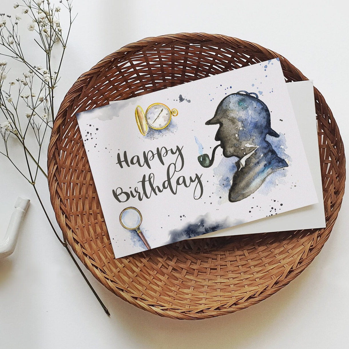 Sherlock Holmes Birthday Card Printable, Literary Cards Happy Birthday ...