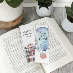 Printable Bookmarks Travel Themed Bookish Quotes Bookmarks for Books ...