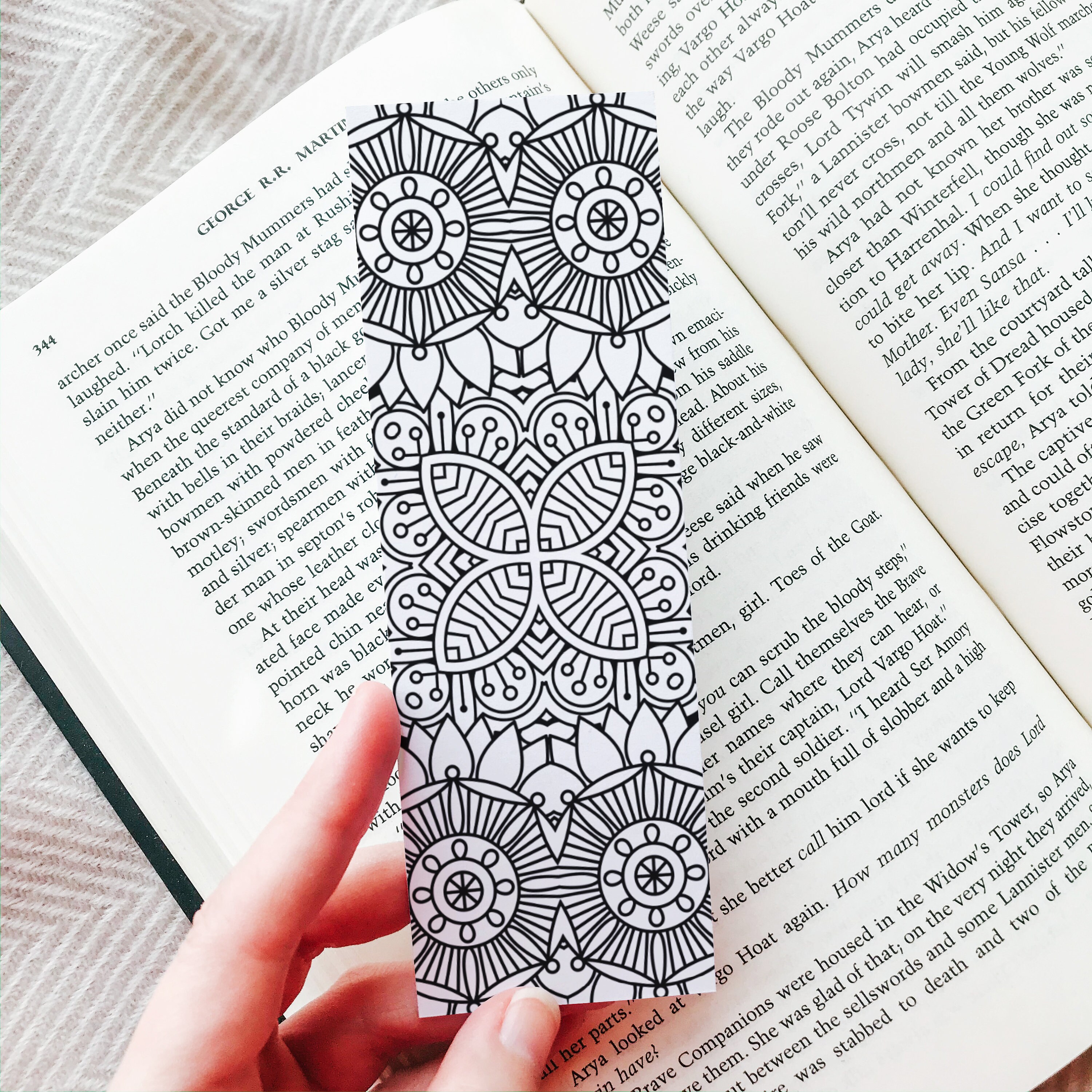 Mandala Coloring Bookmarks Printable, DIY Book Lover Gifts, PDF ...