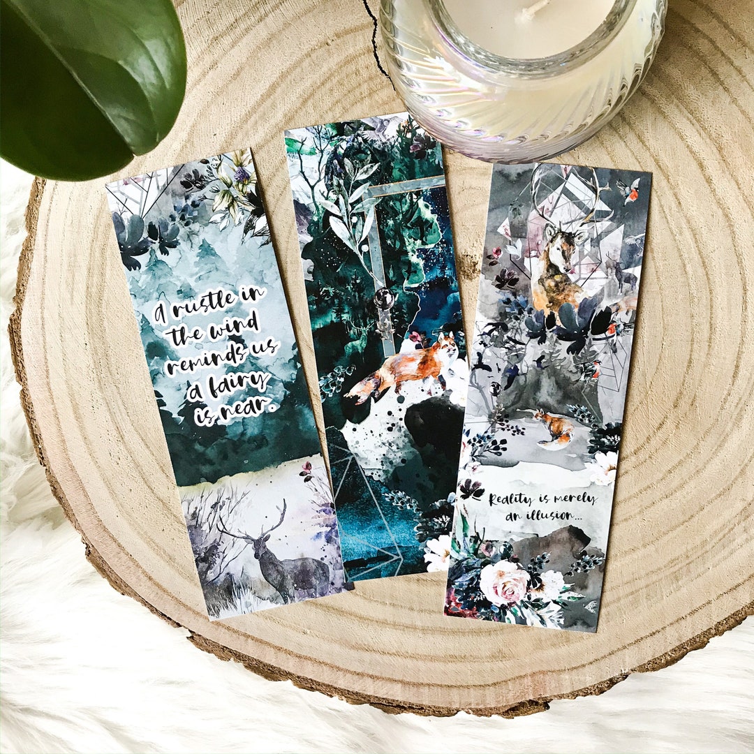 Fairy Bookmarks Printable, Magic Forest Watercolor Bookmark Set ...
