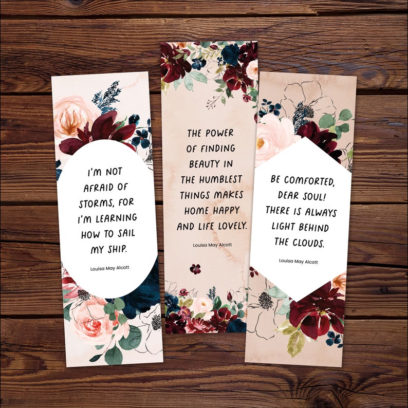 Little Women Bookmarks Printable Literary Bookmarks With - Etsy