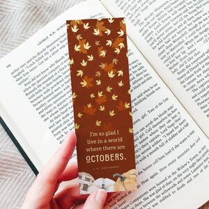 Autumn Bookmark Set, Printable Bookmarks With Quotes, Literary Gifts ...