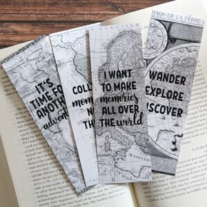 Printable Bookmarks Travel Themed Travel Gifts for Readers Wanderlust ...