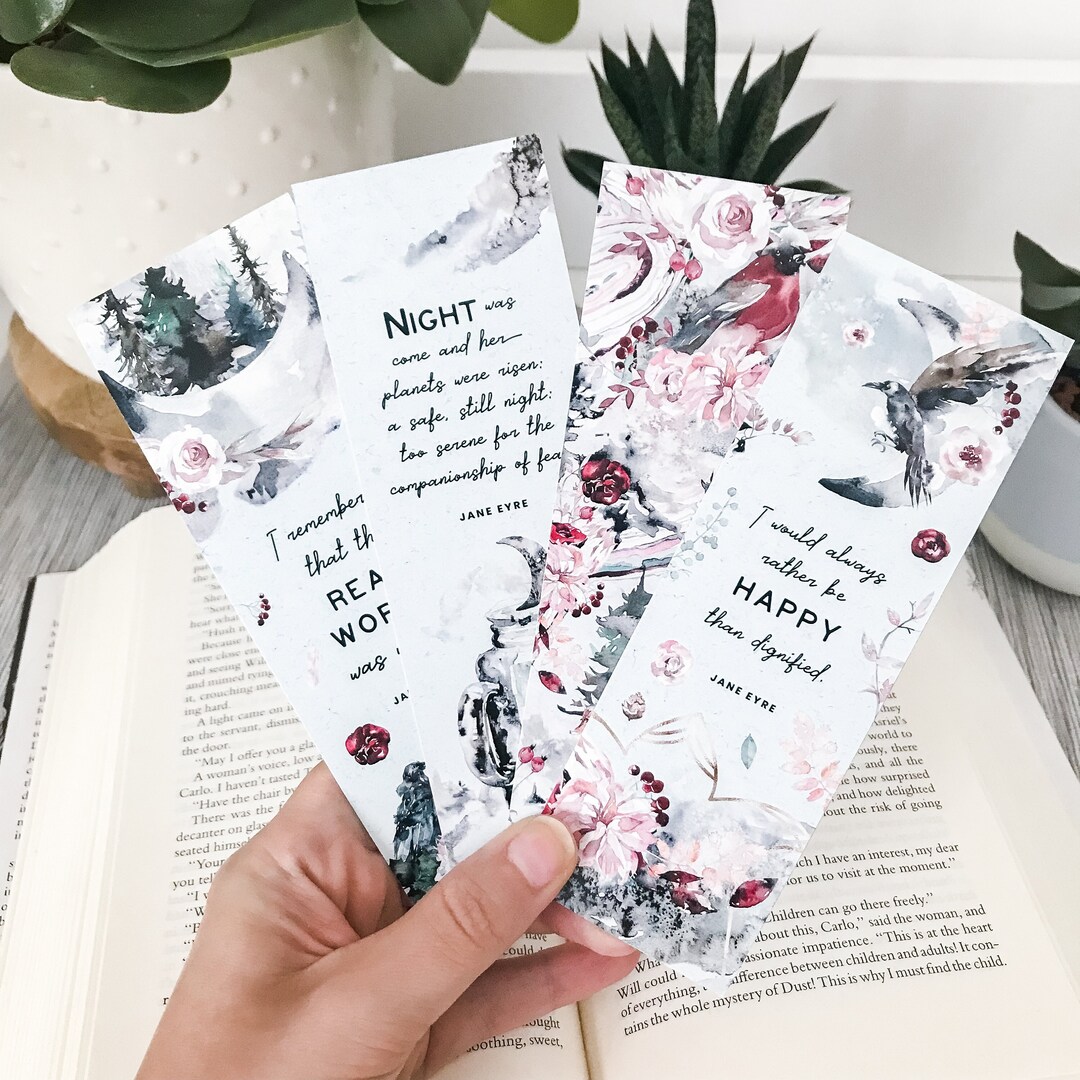 Jane Eyre Bookmarks Printable, Literary Bookmarks With Quotes, Literary ...