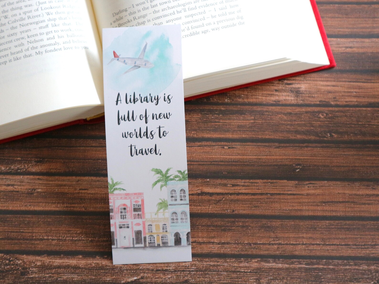 Printable Bookmarks Travel Themed Bookish Quotes Bookmarks for | Etsy