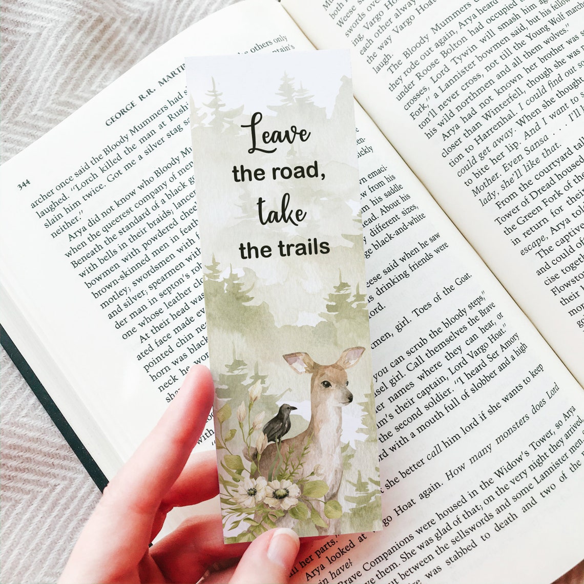 Nature Bookmarks Printable Digital Watercolor Bookmark Set - Etsy