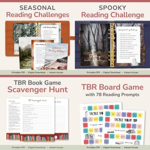 TBR Games & Reading Challenges Printable Bundle, What to Read Next, PDF ...
