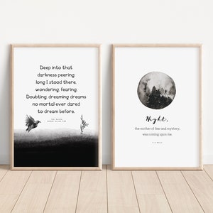 Book Quotes Gallery Wall Set, Printable Classic Literature Poster ...