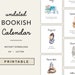 Printable Undated Calendar for Book Lovers Book Quotes Wall - Etsy