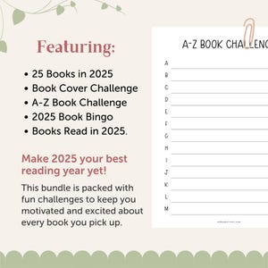 2025 Reading Challenges Printable, Reading Prompts, Book Bingo, PDF ...
