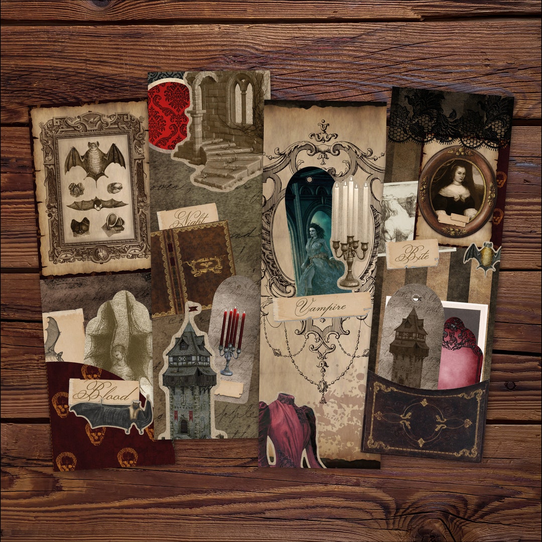 Vampire Bookmarks Printable, Gothic Horror Book Gifts, PDF – DOWNLOAD ...