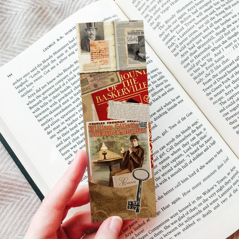 Sherlock Holmes Bookmarks Printable, Literary Gifts for Book Lovers ...