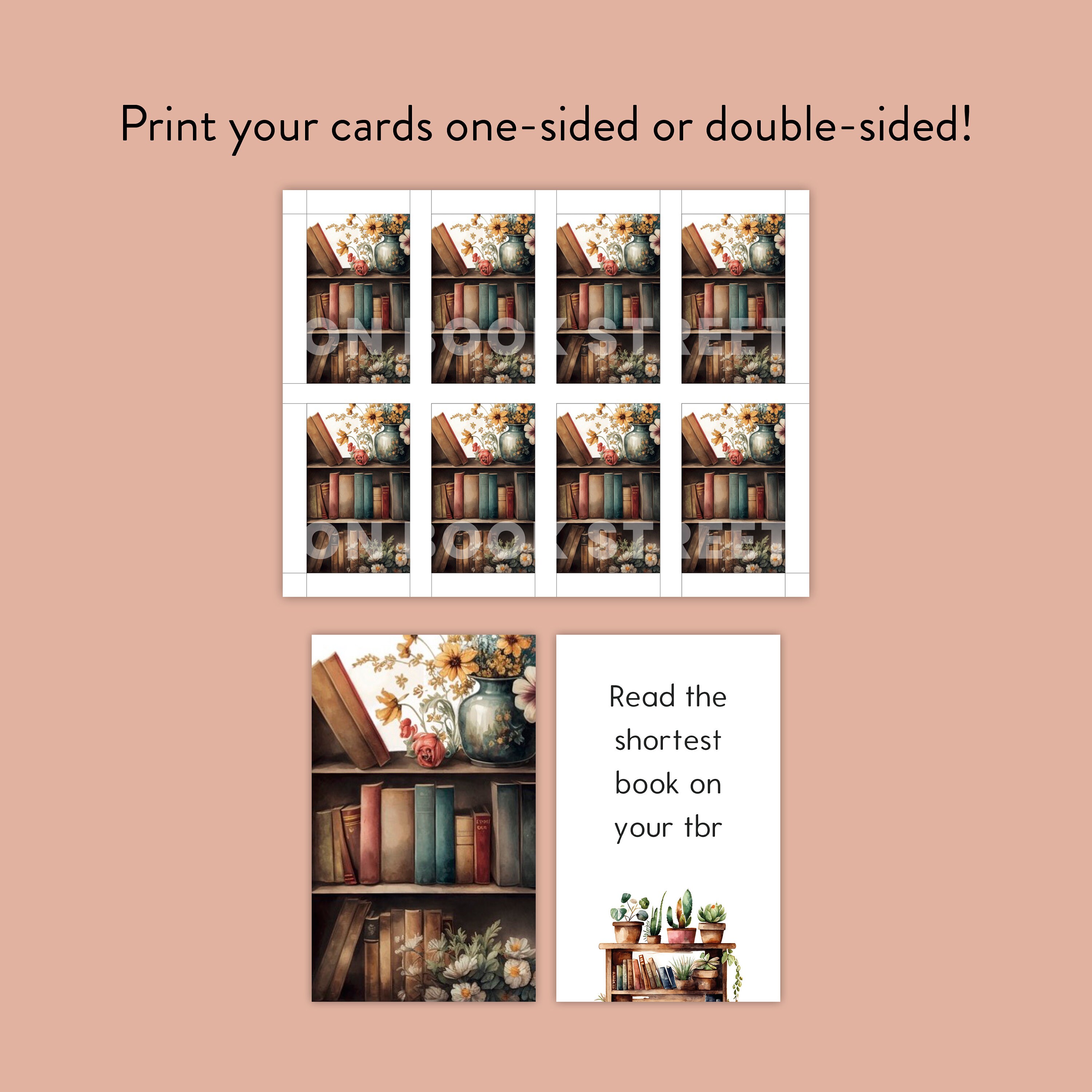 TBR Game Printable Cards With Reading Prompts Bookshelf - Etsy