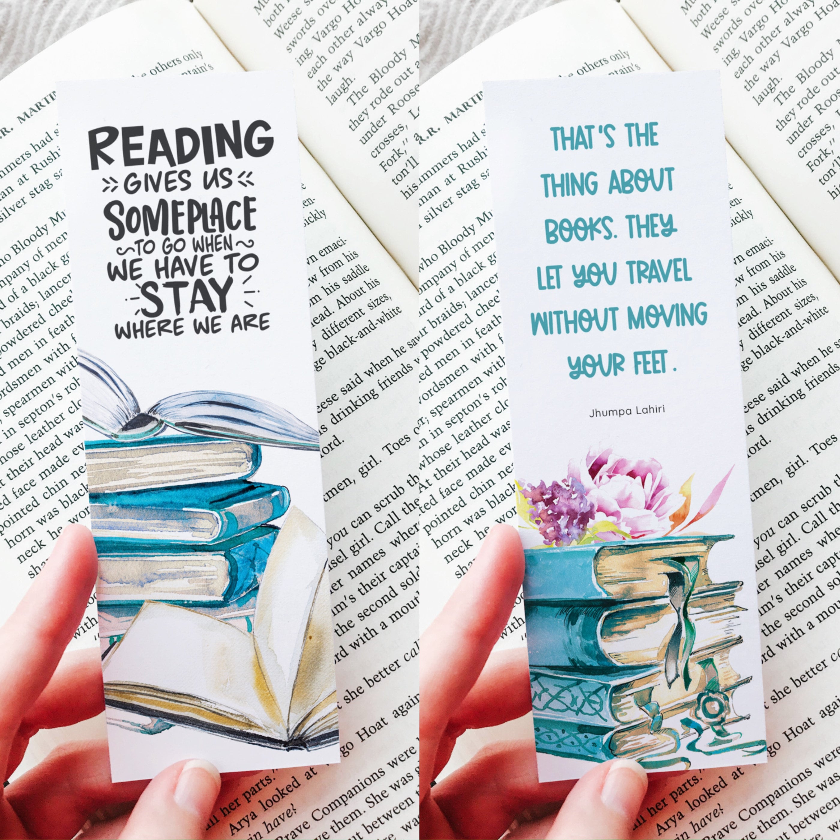 Printable Bookmarks With Bookish Quotes Book Lover Bundle of - Etsy
