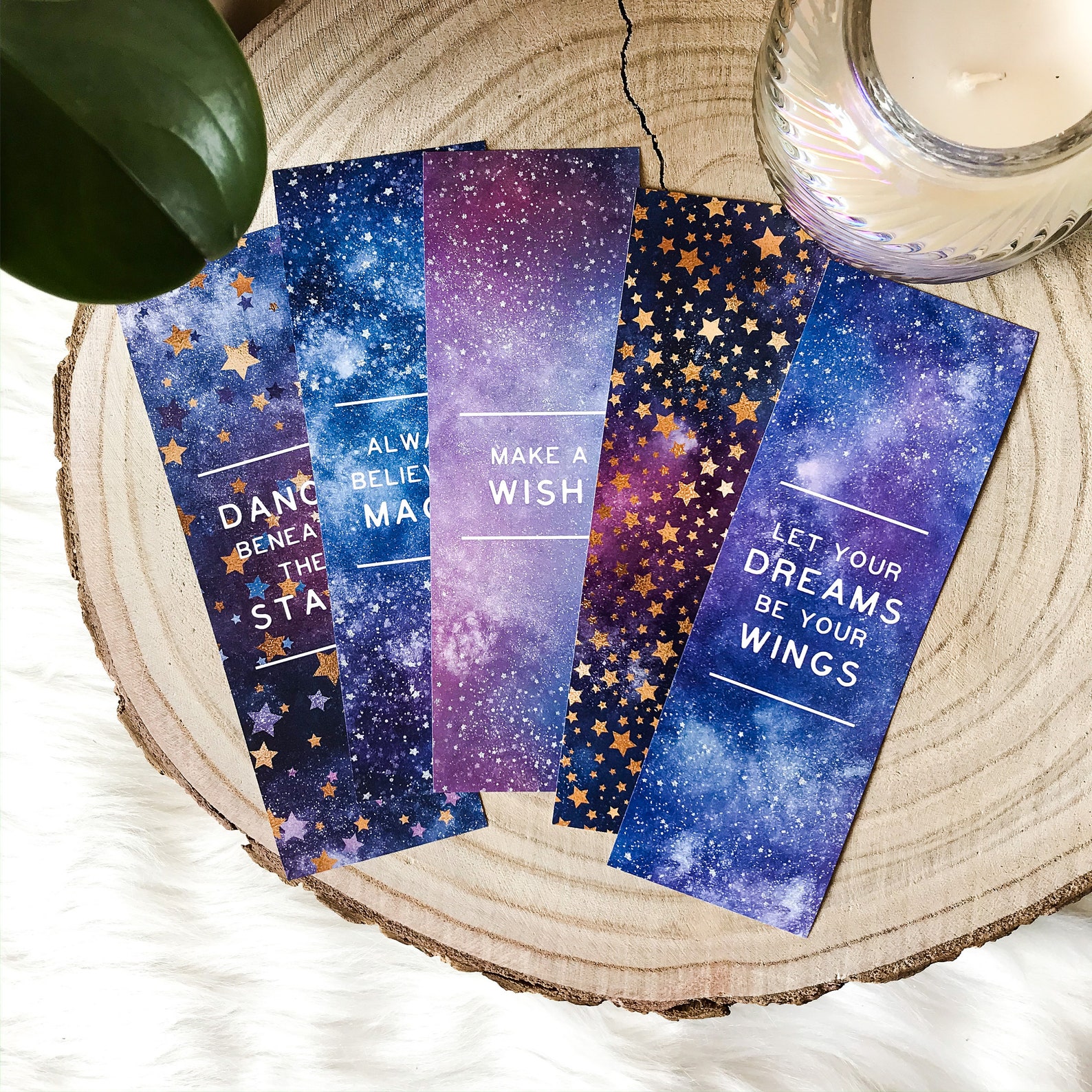 Star Galaxy Printable Bookmarks Motivational Gifts for - Etsy