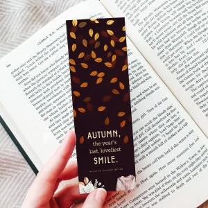 Autumn Bookmark Set, Printable Bookmarks With Quotes, Literary Gifts ...