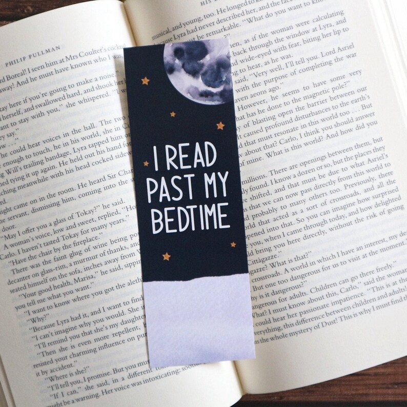 Printable Bookmarks Moon Phases Quotes I Read Past My Bedtime - Etsy