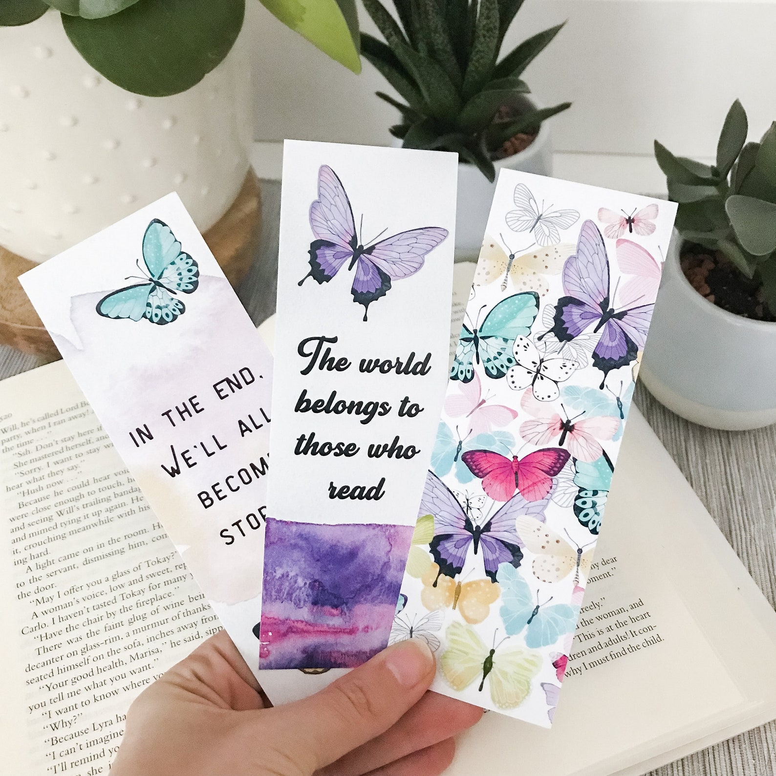 Butterflies Printable Bookmark Planner Bookmark Digital - Etsy