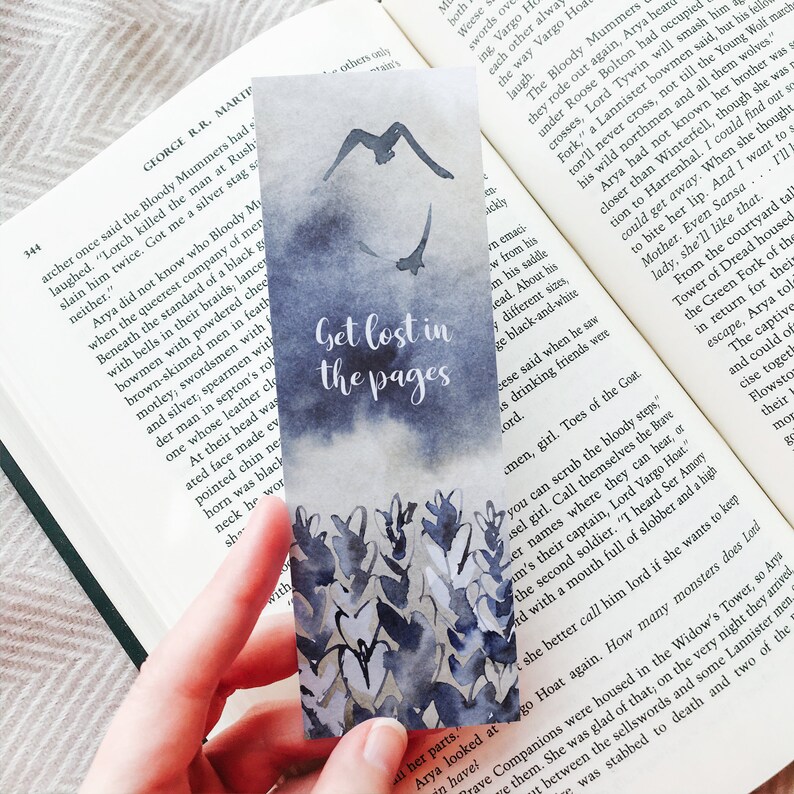 Printable Bookmarks Watercolor Birds With Bookish Quotes Bookmark Set ...