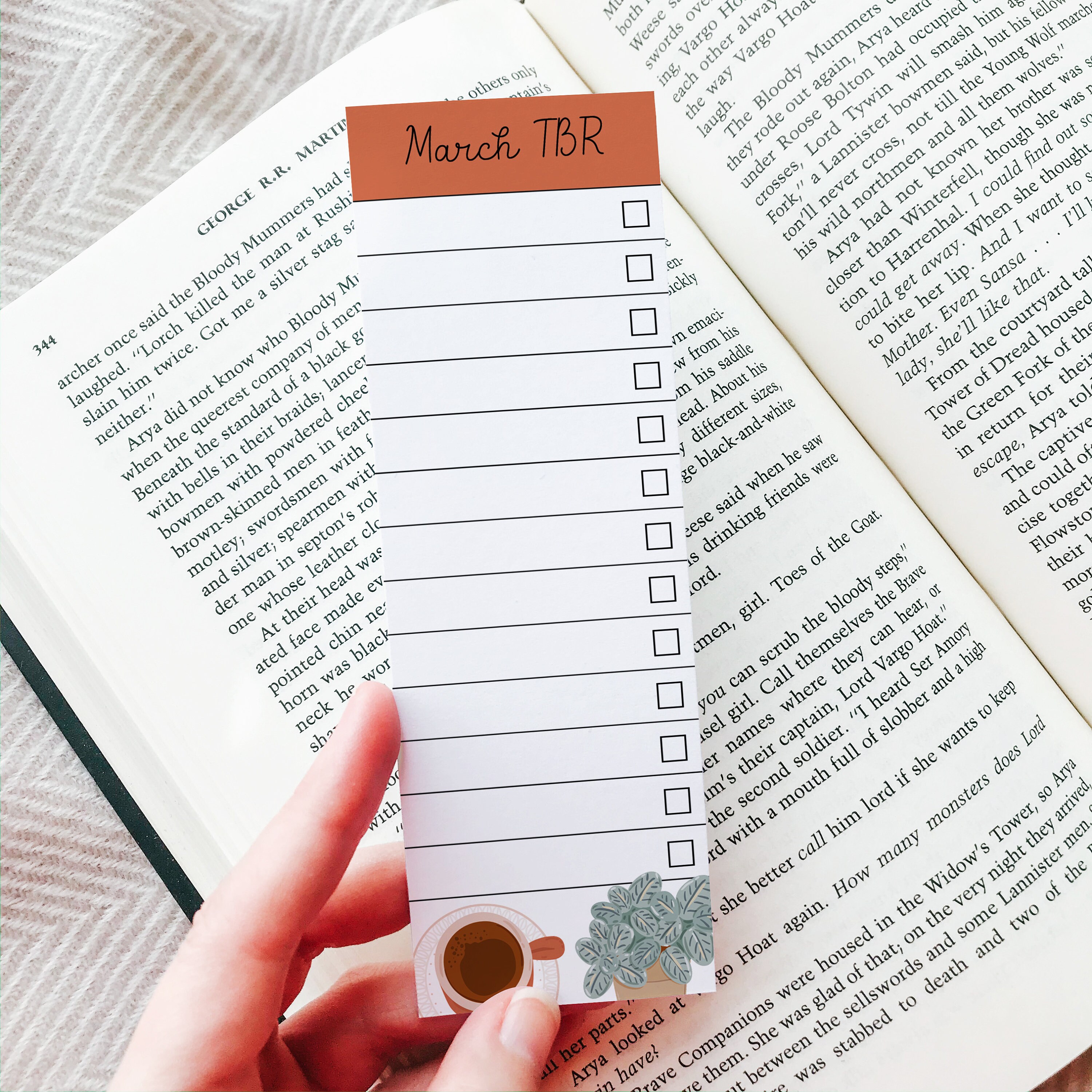 Monthly TBR Bookmarks Printable, Reading List Bookmark Set, PDF ...