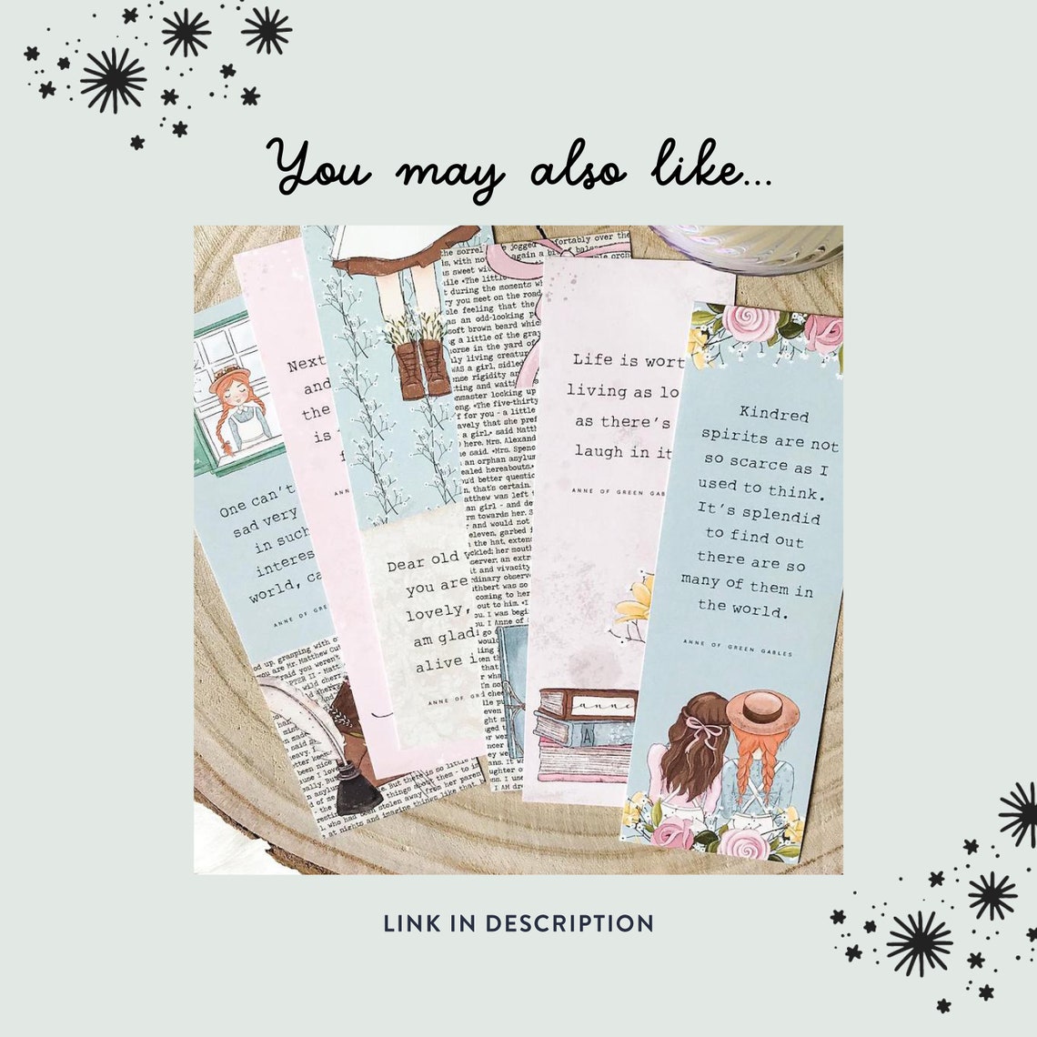 Anne of Green Gables Printable Bookmark With Quote Best - Etsy