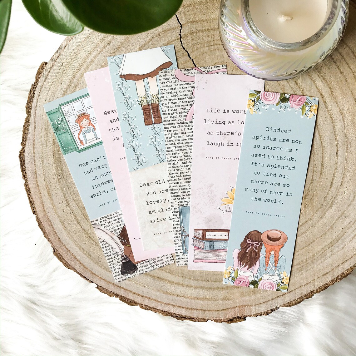 Anne of Green Gables Printable Bookmark Set Literary - Etsy