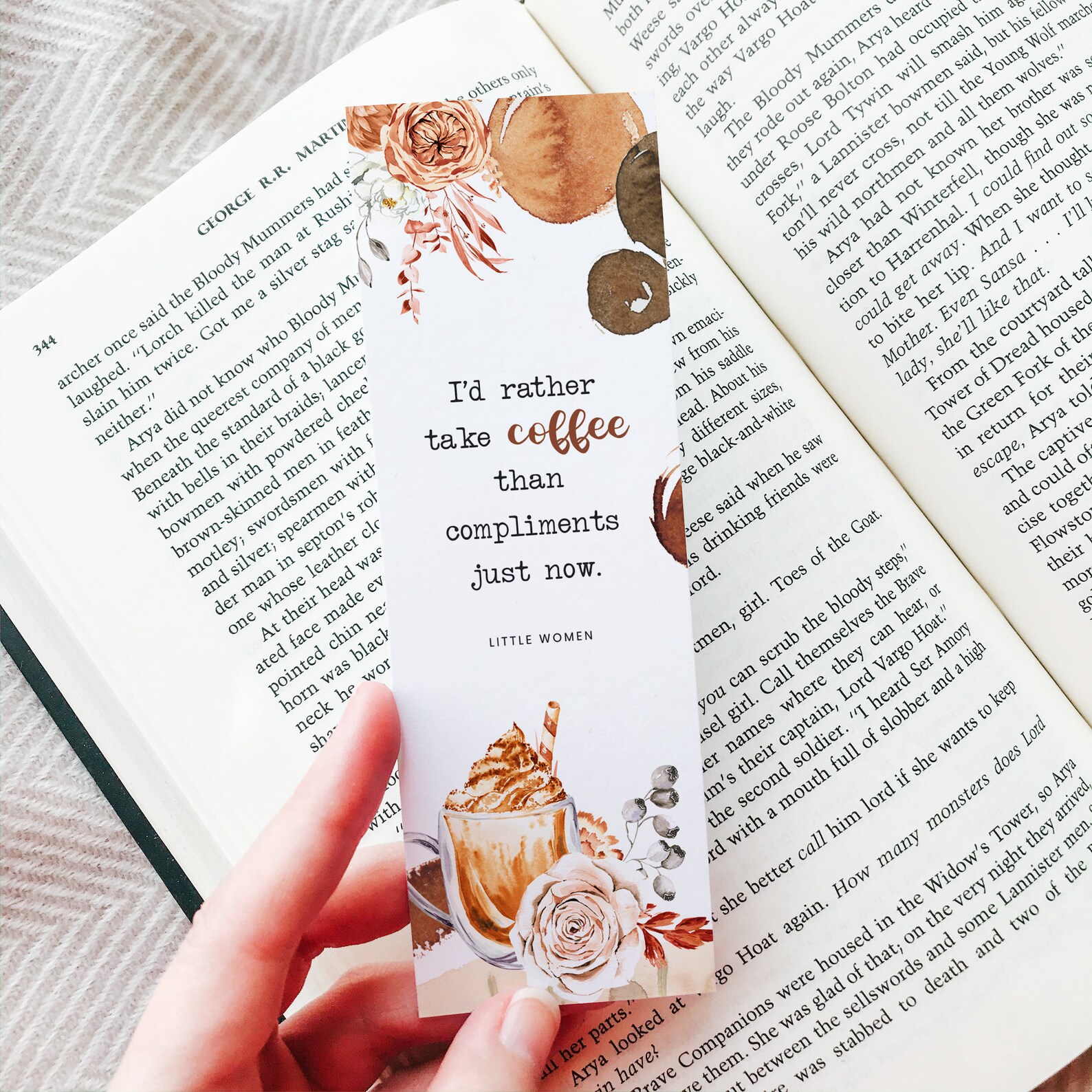 Coffee Bookmarks Printable Bookish Gifts for Readers Digital - Etsy ...