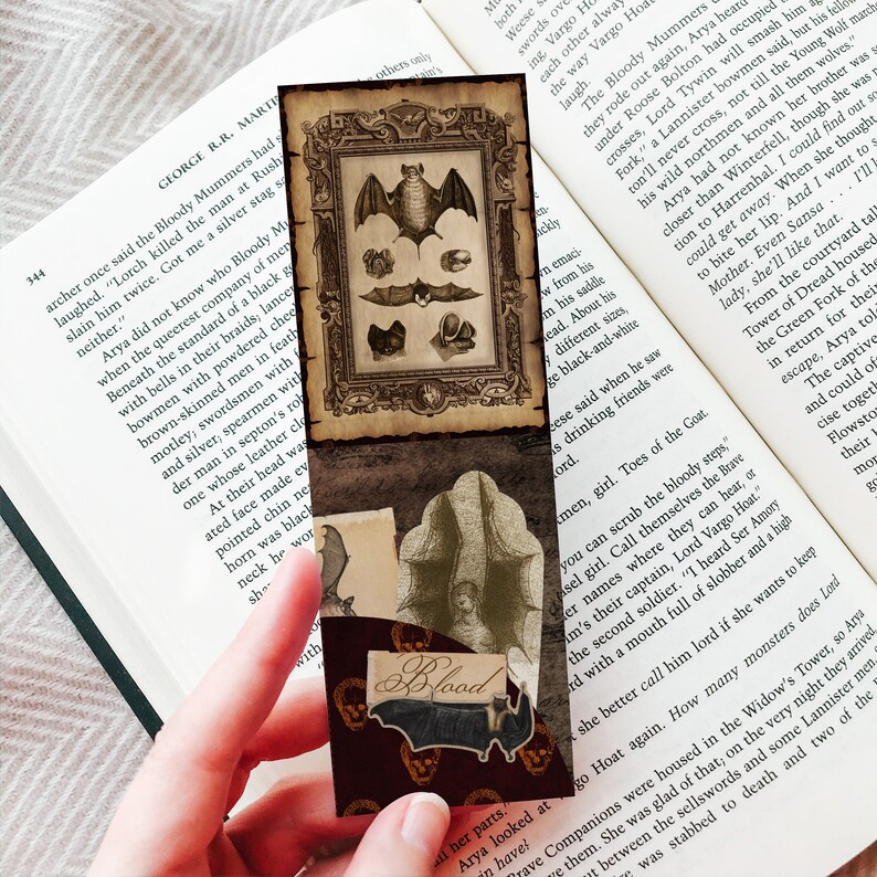 Vampire Bookmarks Printable, Gothic Horror Book Gifts, PDF – DOWNLOAD ...