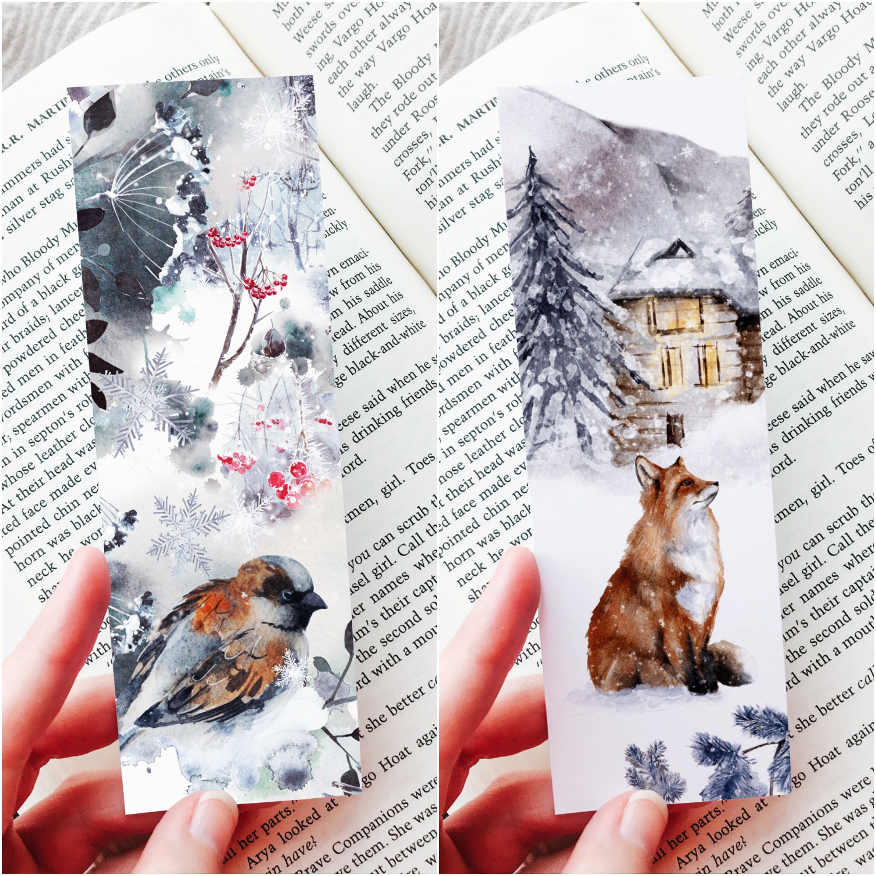 Printable Bookmarks With Woodland Animals & Wildlife Art, Bundle of 36 ...