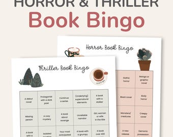 Thriller Book Bingo PDF Printable - Etsy