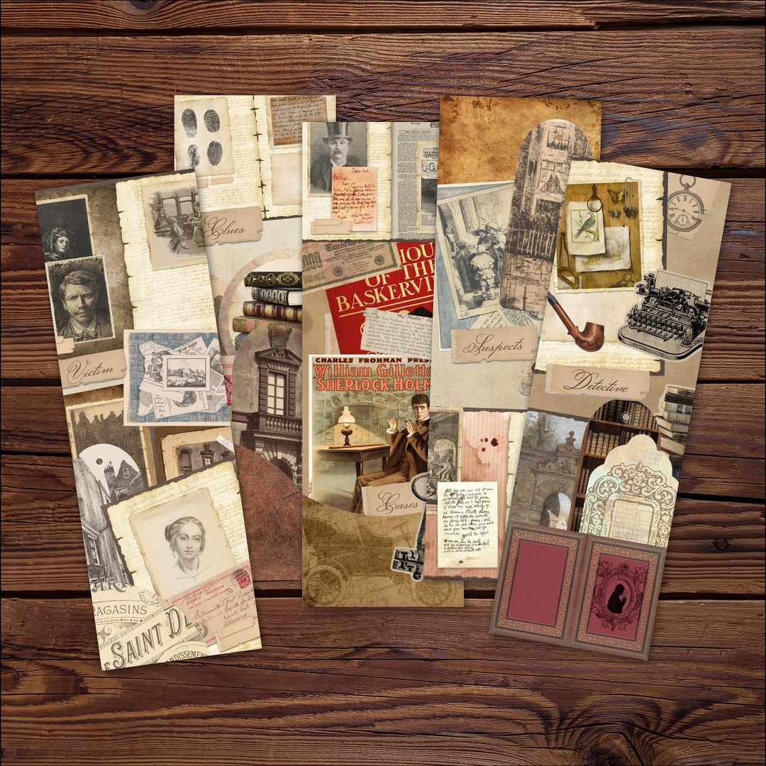 Sherlock Holmes Bookmarks Printable, Literary Gifts for Book Lovers ...