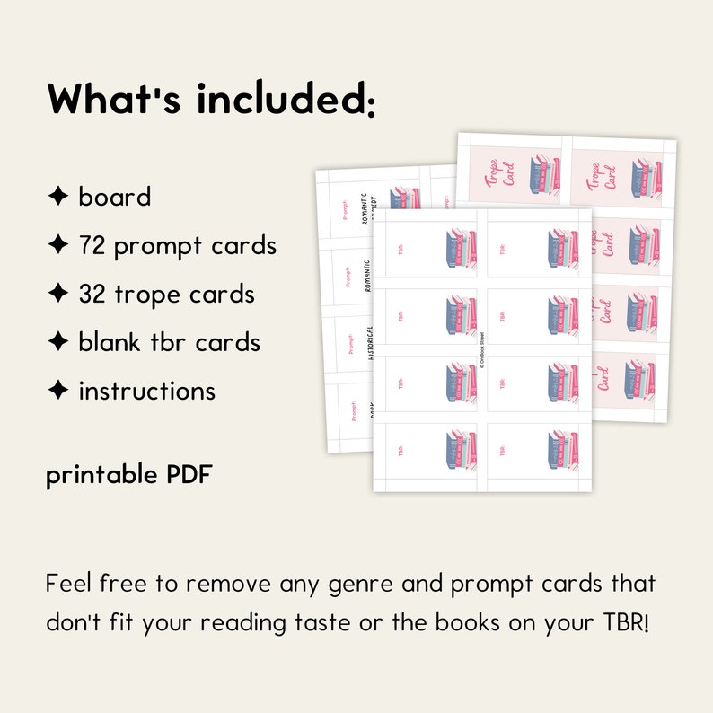 Printable Romance TBR Board Game With Reading Prompts, Reading ...