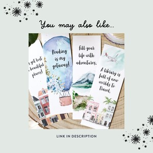 Printable Bookmark With Quote Reading Gifts Book Lover Gift - Etsy