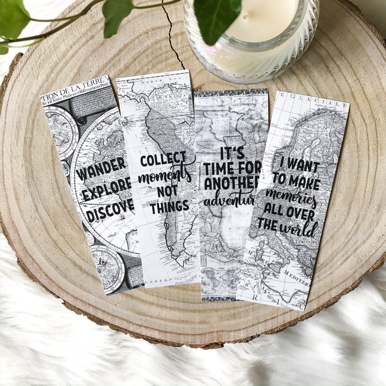 Printable Bookmarks Travel Themed Travel Gifts for Readers - Etsy