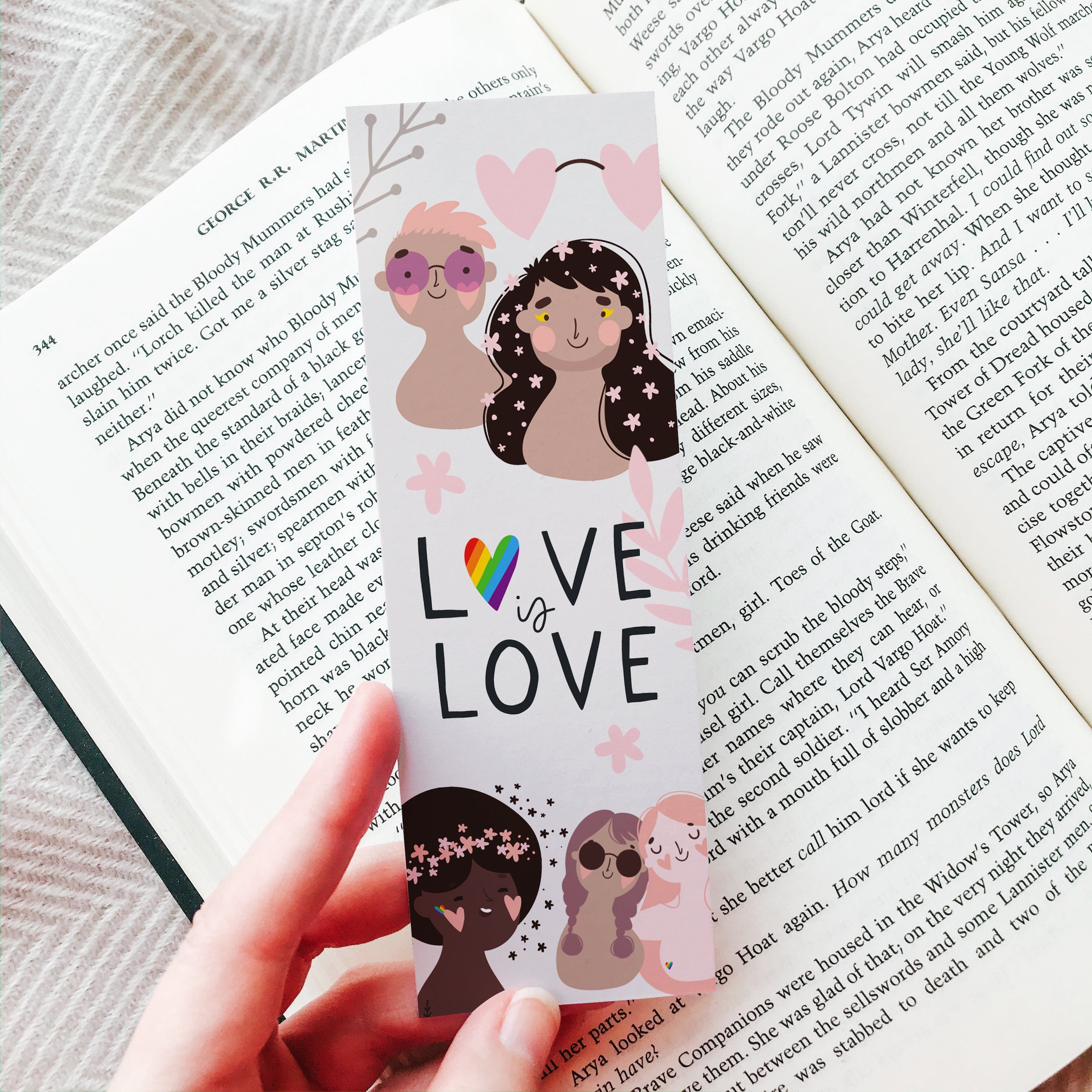 LGBTQ Pride Bookmark Set Printable Bookmarks Love is Love - Etsy