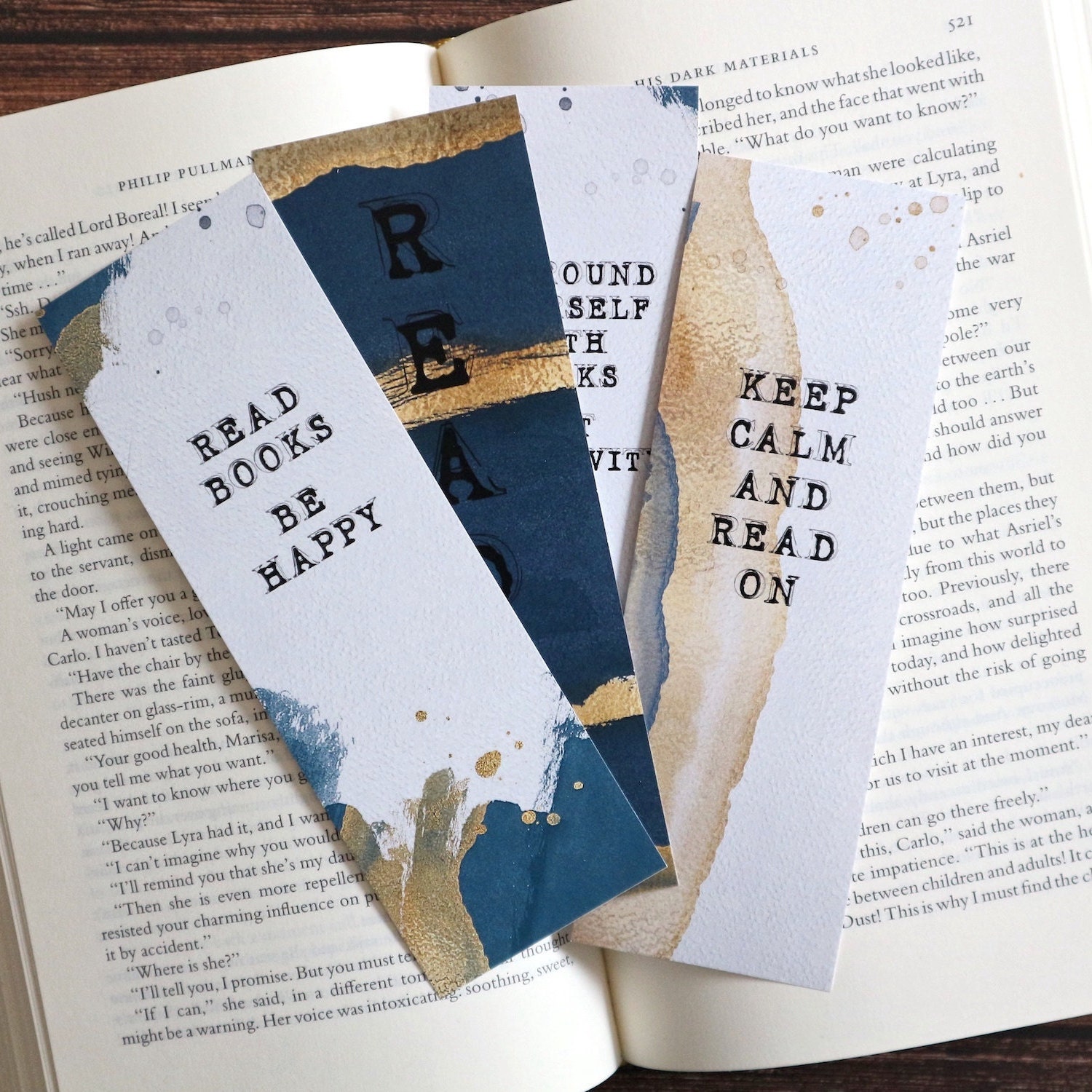 Printable Bookmark Set with Bookish Quotes Digital PDF | Etsy