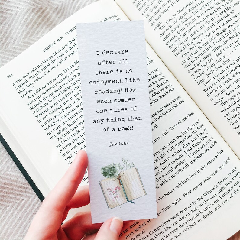 Jane Austen Printable Bookmark Set Jane Austen Gifts for - Etsy